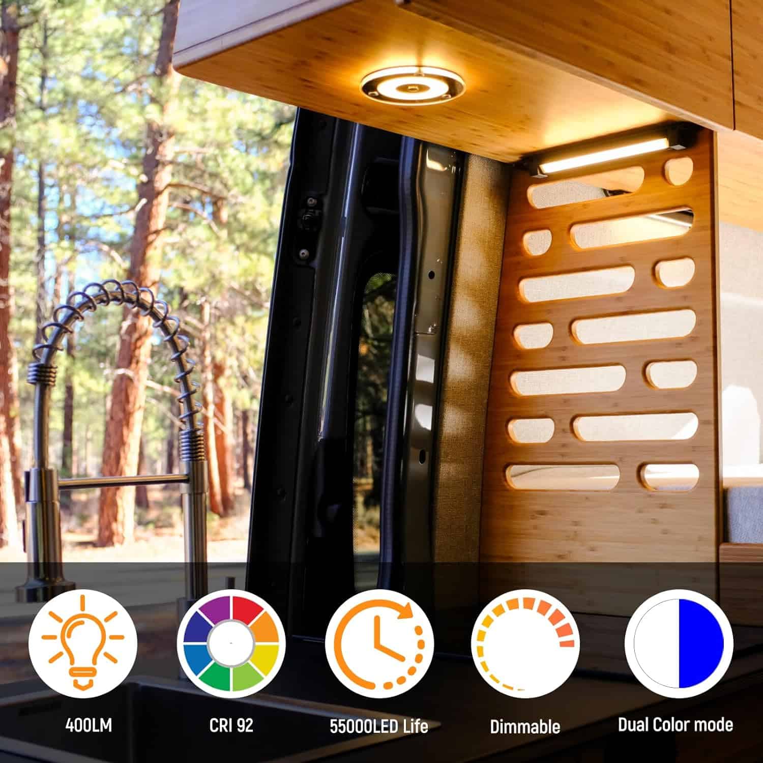 Dimmable 12V Ceiling Light: Essential for Van Life – Van Living 101