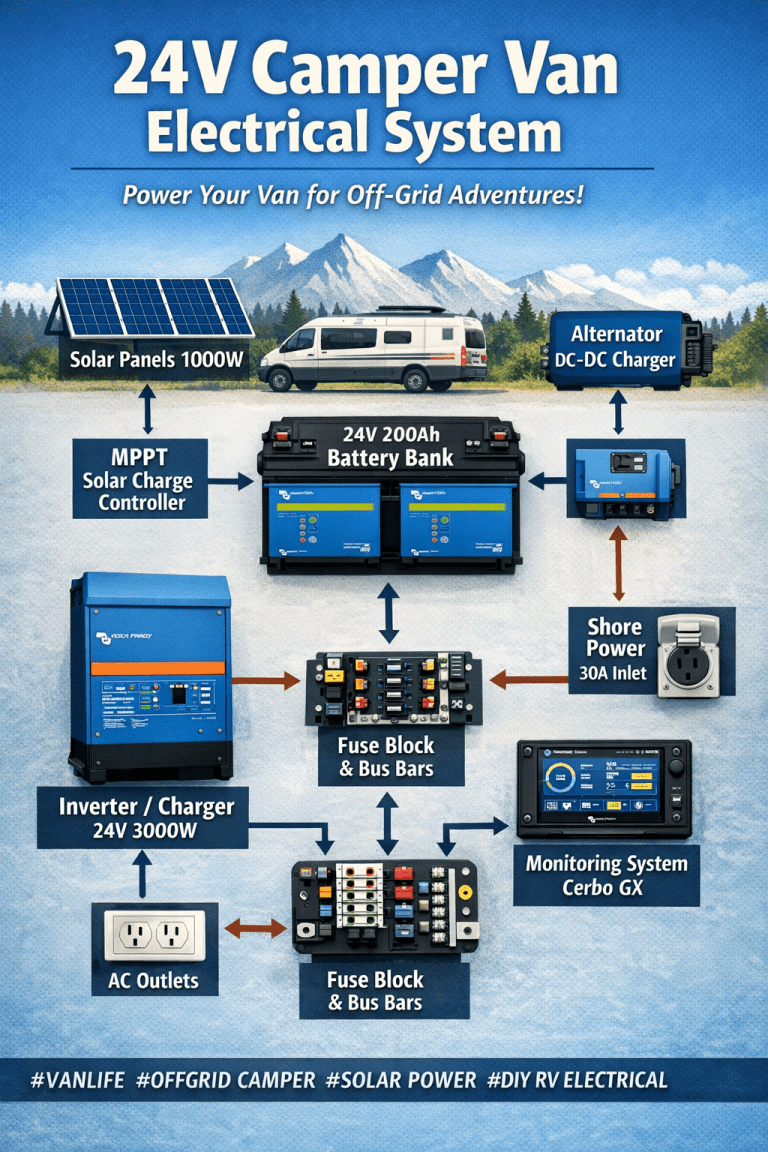 ⚡ How to install a 24v camper van electrical system (Complete Guide ...